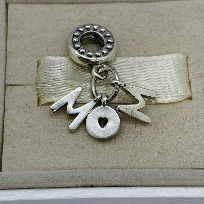 Pandora Mom Letters Dangle Charm Pendant S925 Sterling Silver/charm ...