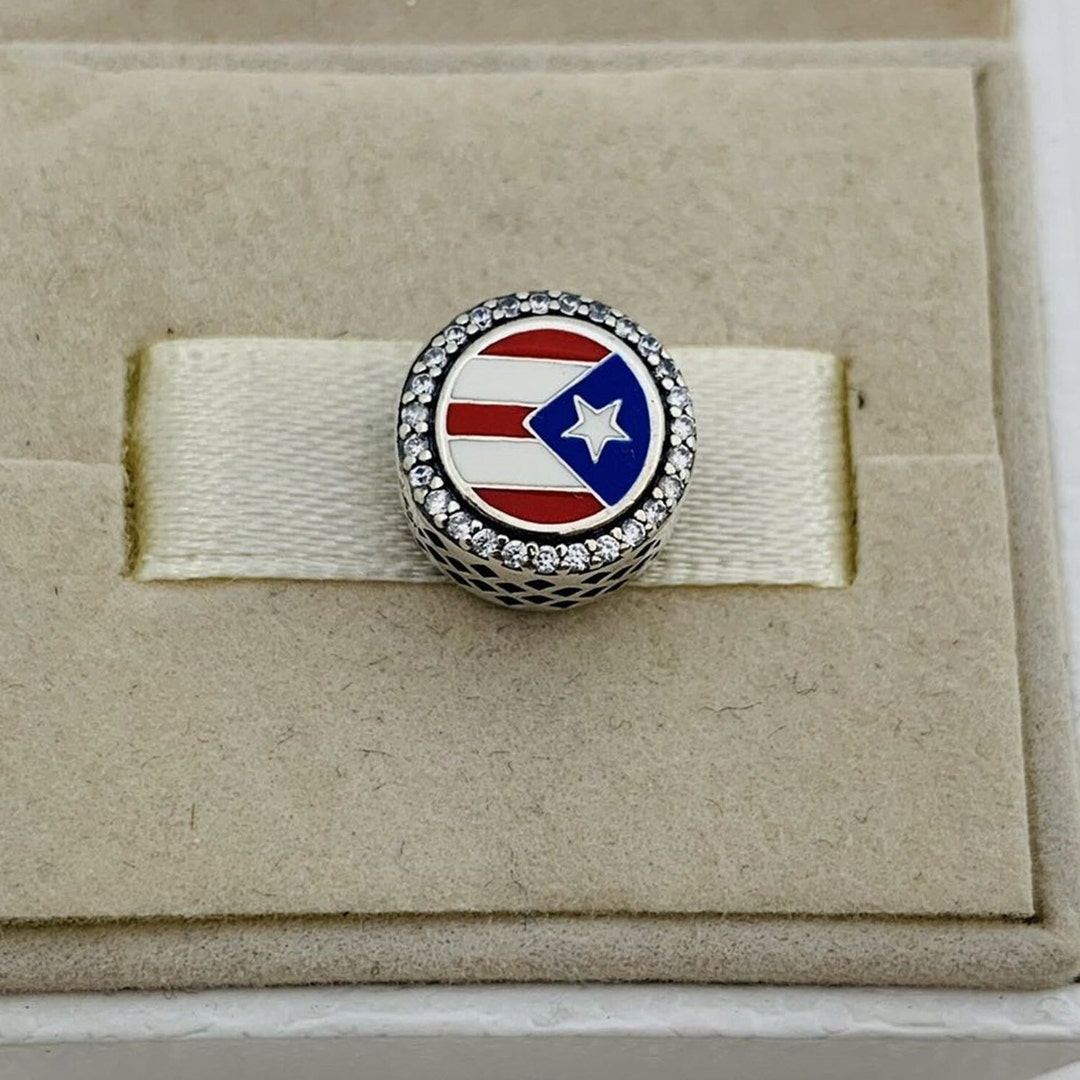 Pandora Puerto Rico Flag Exclusive Dangle Charm Travel Pendant Bead ...