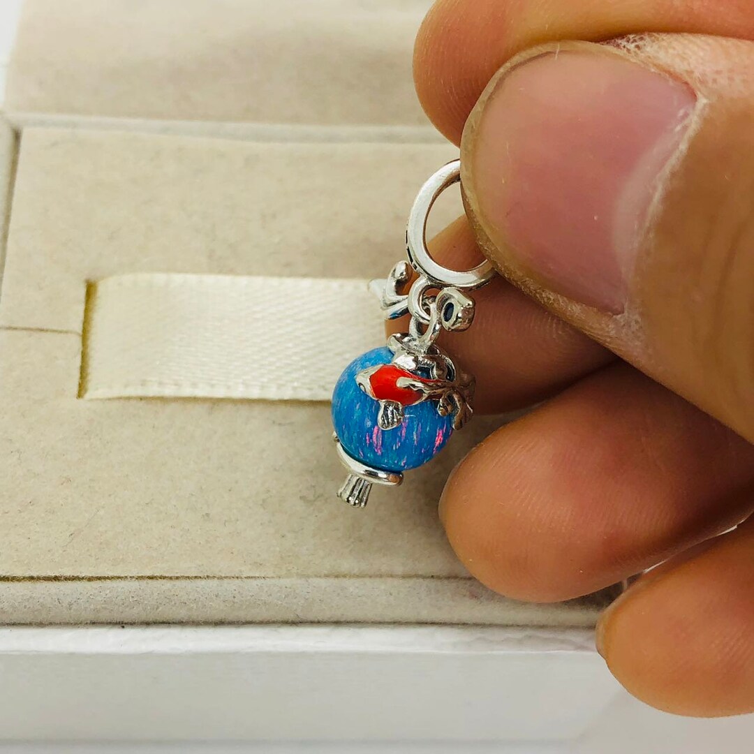 Pandora 2024 New Koi Fish Lamp Dangle Charm Pendant S925 Sterling ...