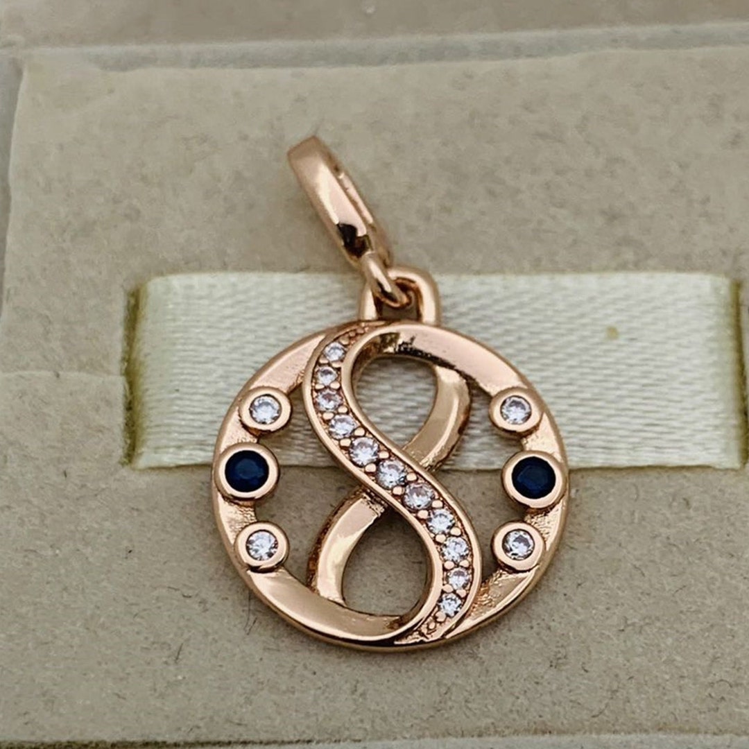 Pandora ME Infinity Symbol Medallion Dangle Charm Rose Gold-plated ...