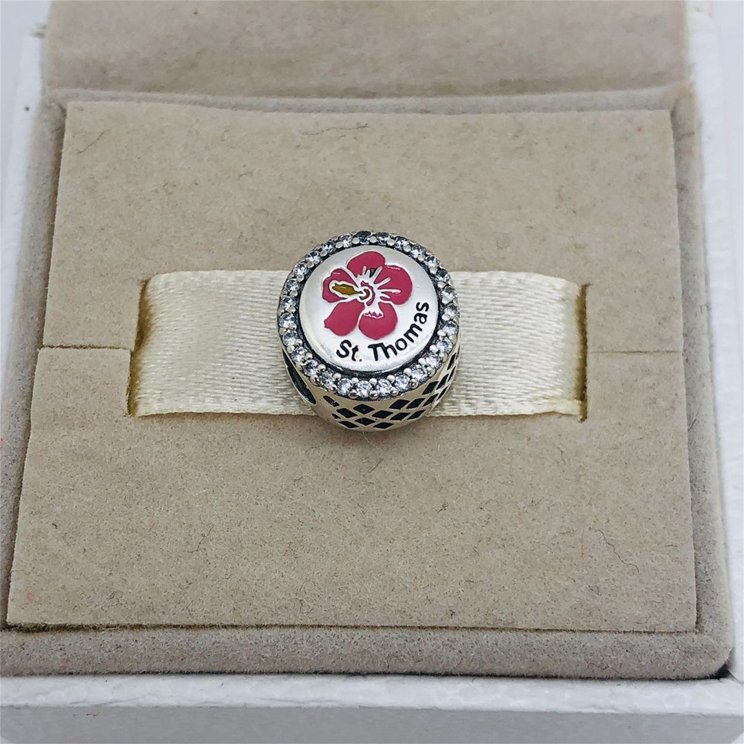 Pandora St Thomas Bead Charm Virgin Islands Charm Flower Charm Travel ...