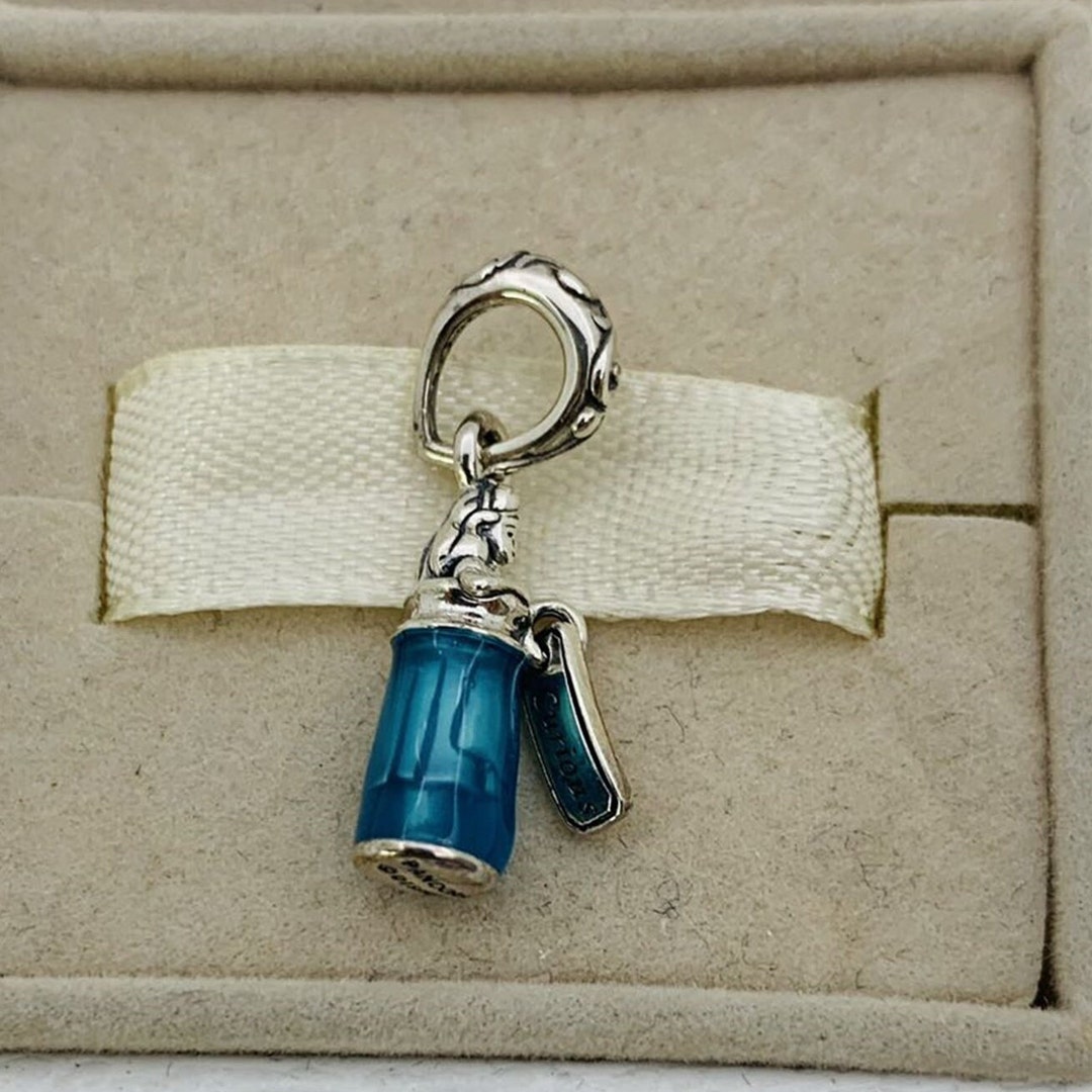 Pandora Blue Charm Alice in Wonderland Drink Me Charm Pendant Charm ...