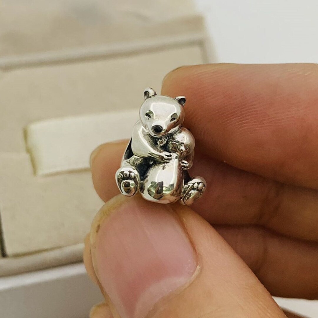 Pandora Hugging Polar Bears Charm Pendant S925 Sterling Silver Jewelry ...
