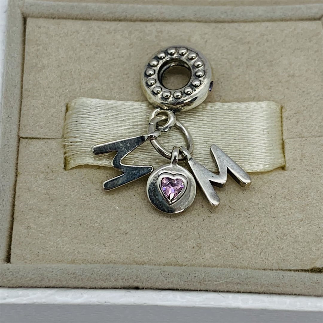 Pandora Mom Letters Dangle Charm Pendant S925 Sterling Silver/charm ...