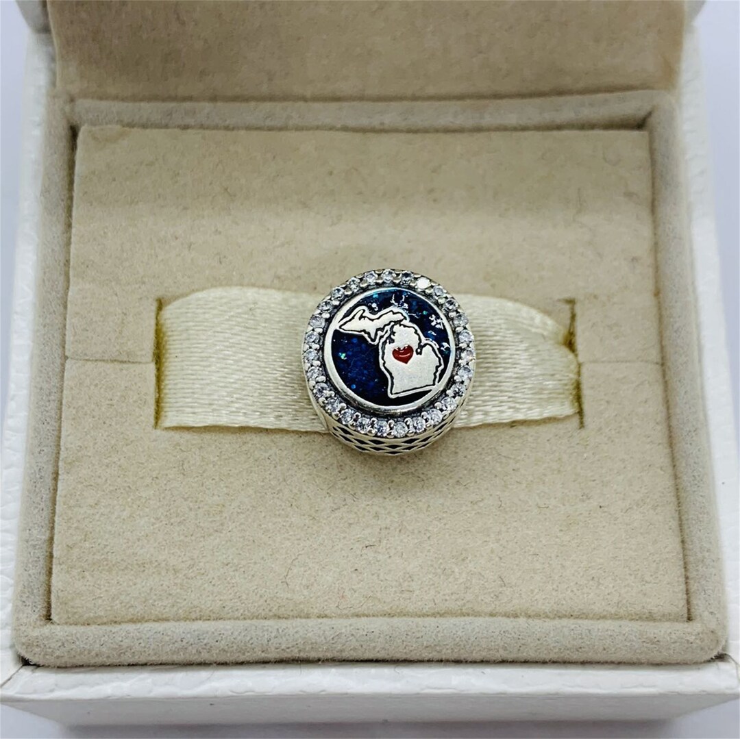 Pandora Michigan Map Charm Home Sweet Home Charm Pendant Bead Charm ...