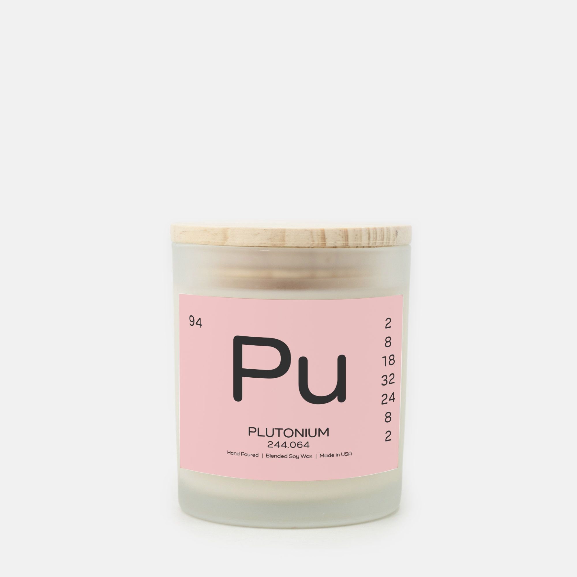 Plutonium Element Candle – Hand-poured Coconut Soy Wax, Wood Wick - Etsy