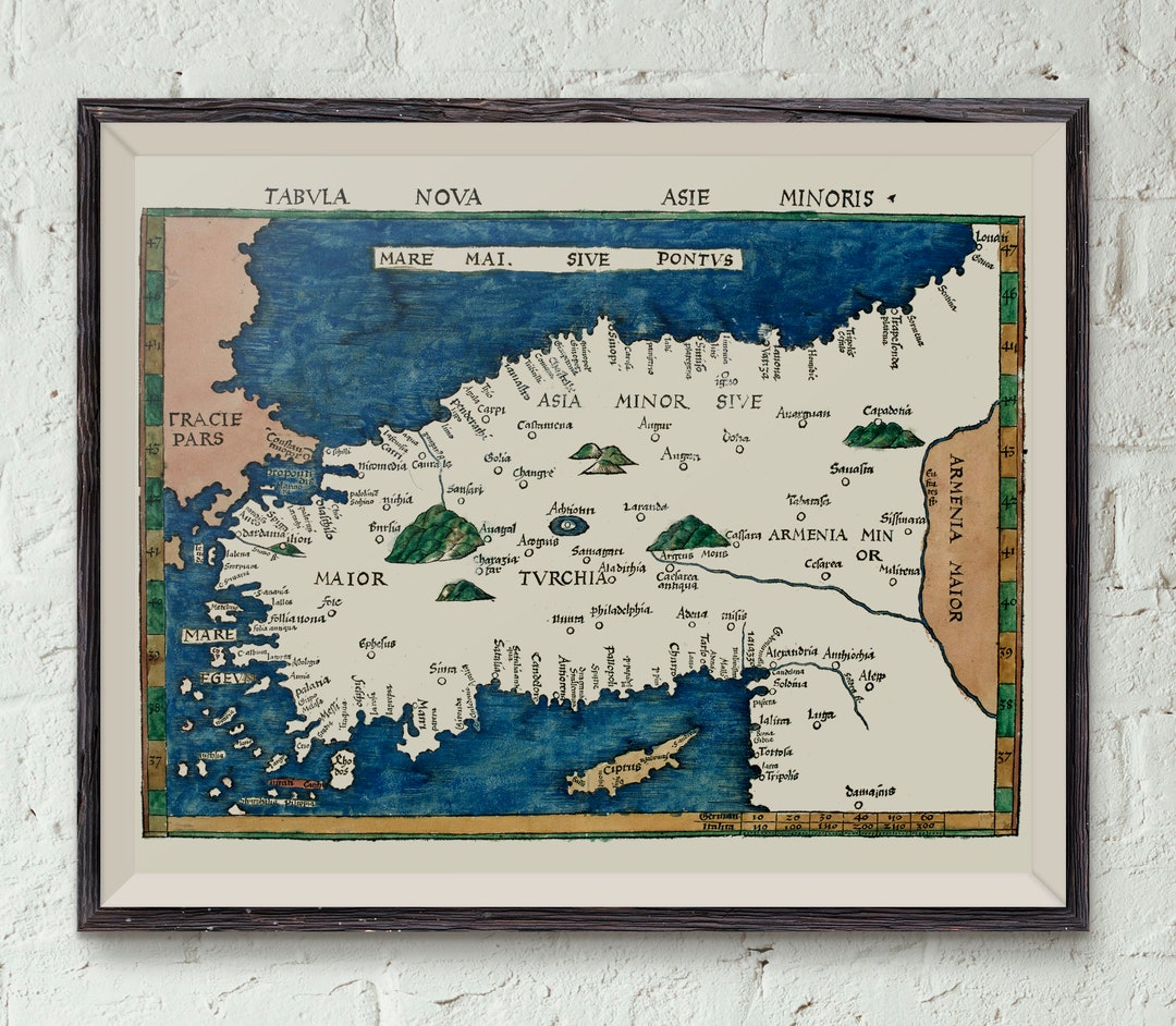 Waldseemüller's 'tabula Nova Asie Minoris' Restored Map Print - 1513-1520 - First Modern Atlas ...