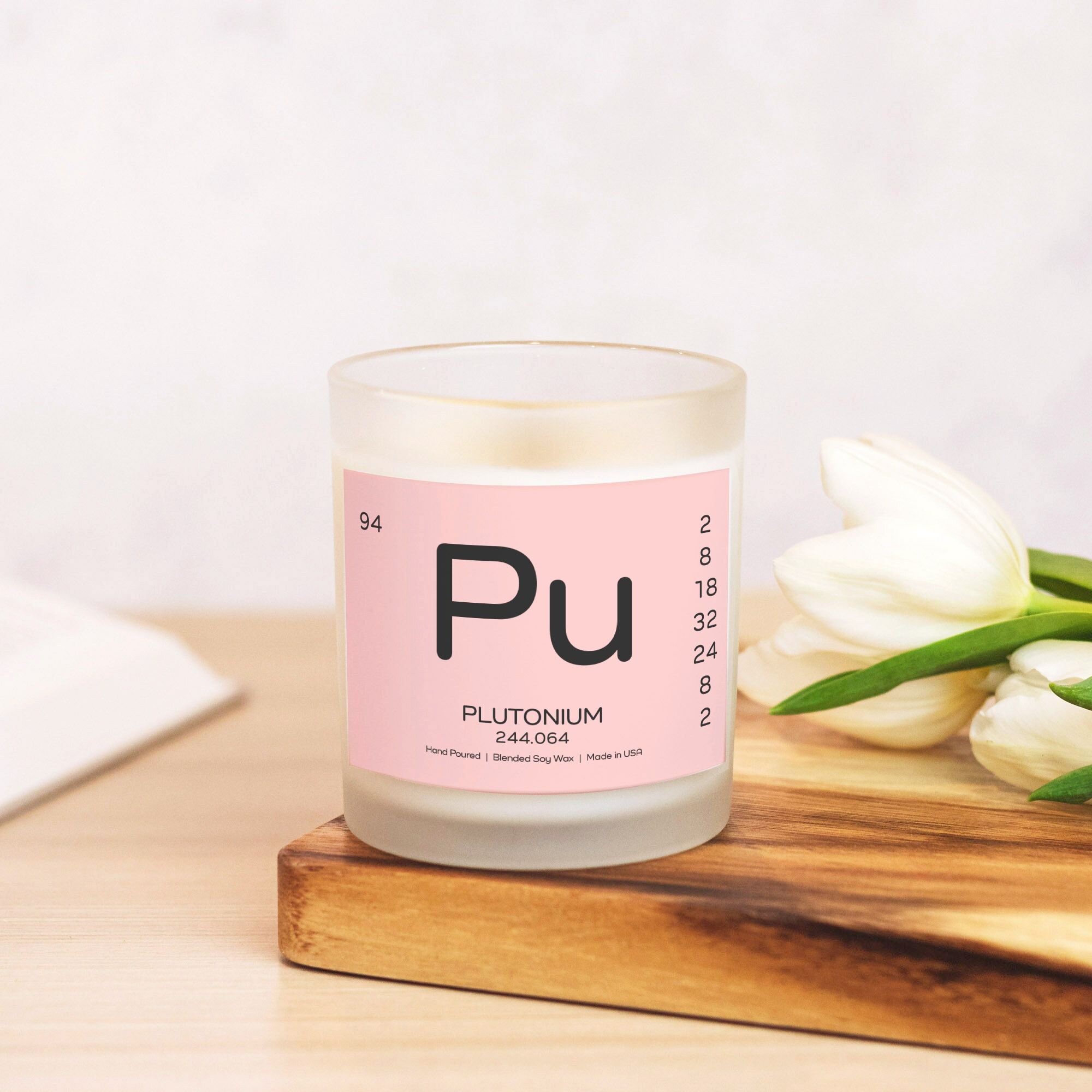 Plutonium Element Candle – Hand-poured Coconut Soy Wax, Wood Wick - Etsy