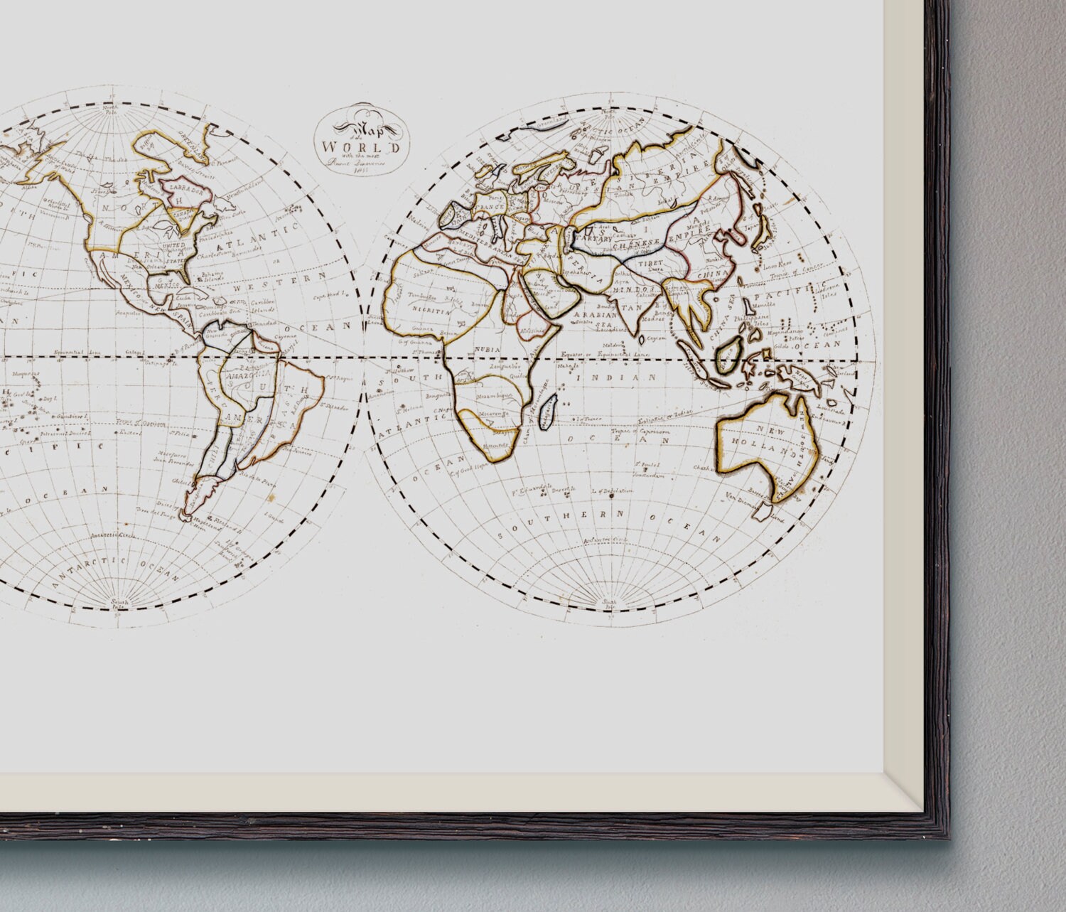 Map Print: Early Vintage Map of the World by Mary Van Schaack 1811 - Etsy