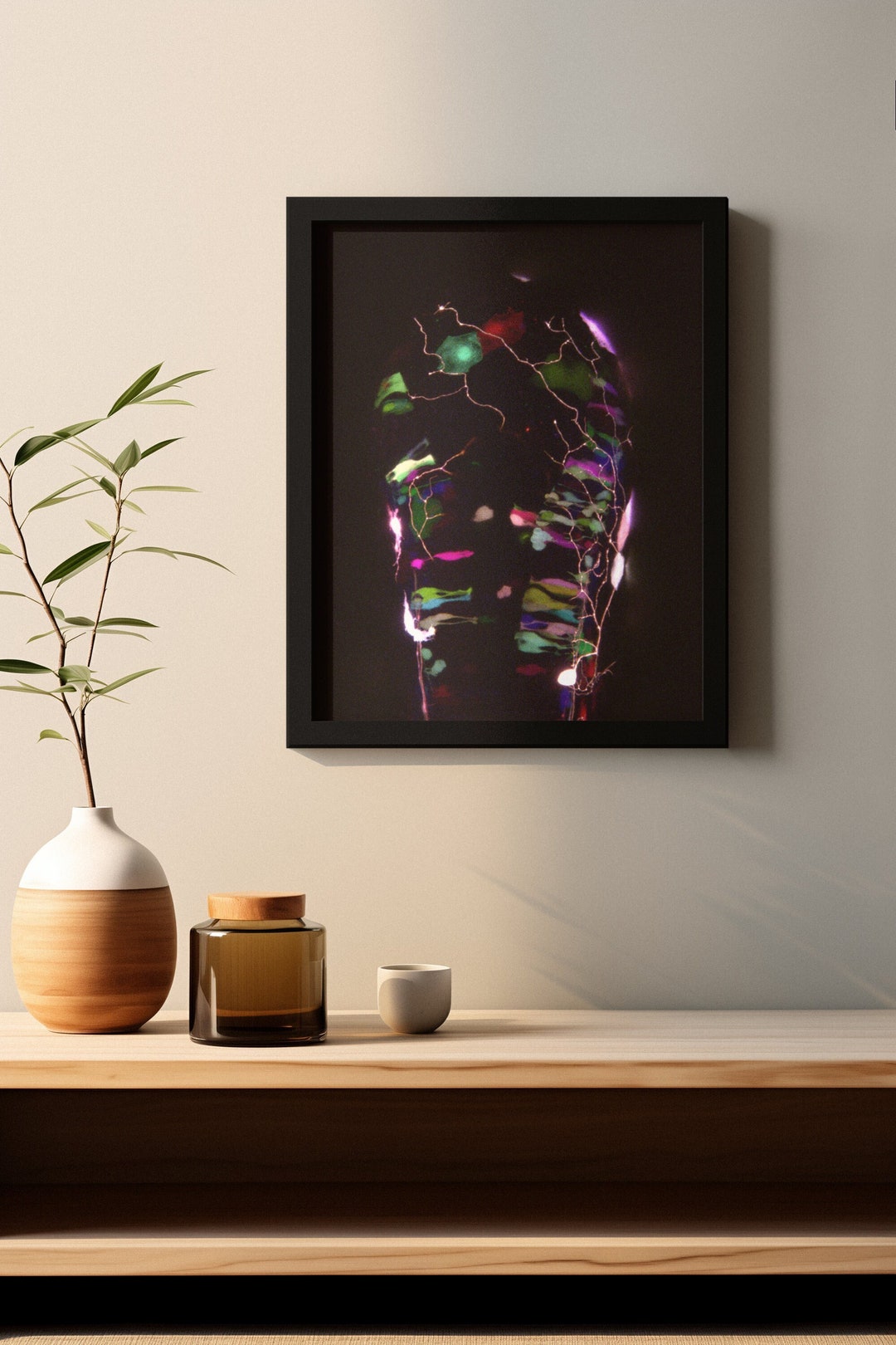 Neuron Art Print: Zebrafish Dorsal Hindbrain Poster - Multicolor Cell ...