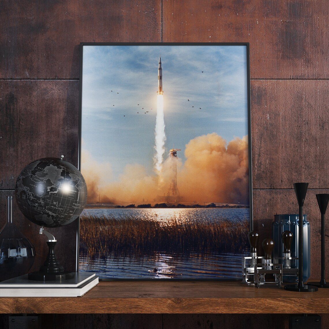 Iconic NASA Print: Apollo 11 Launch Art Print - Commemorating the ...