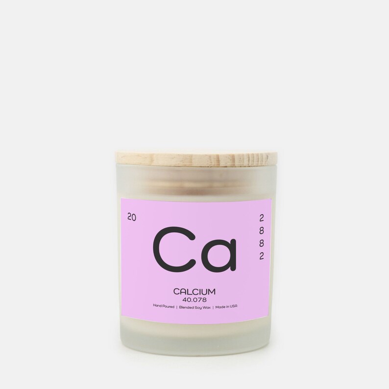 Calcium Element - Periodic Table of Candles - Coconut Soy Candle - Hand ...