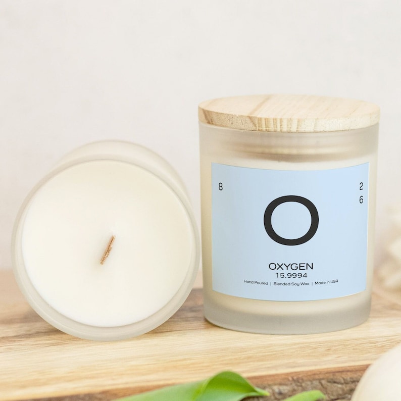 Oxygen Element - Periodic Table of Candles - Coconut Soy Candle - Hand ...
