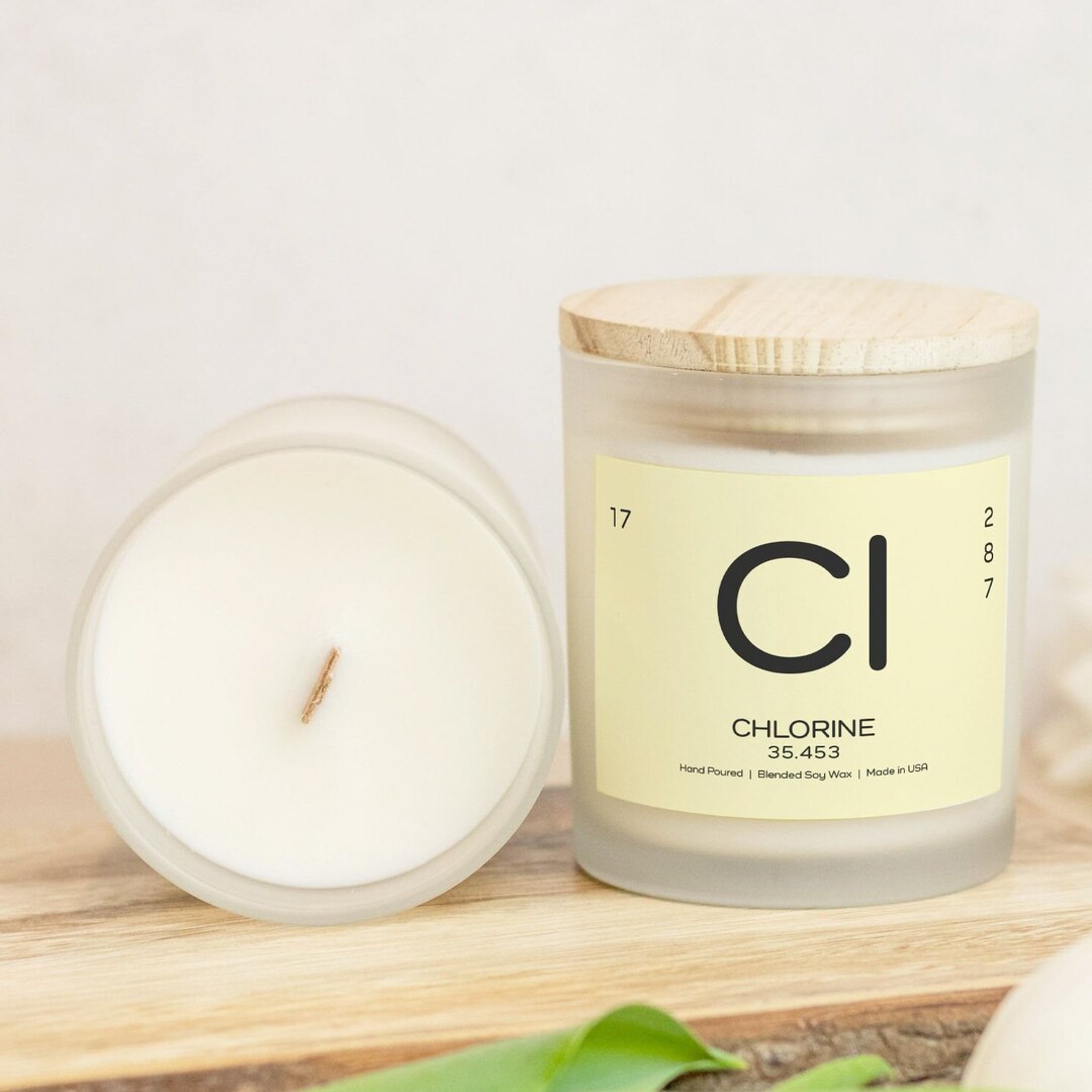 Chlorine Element - Periodic Table of Candles - Coconut Soy Candle ...