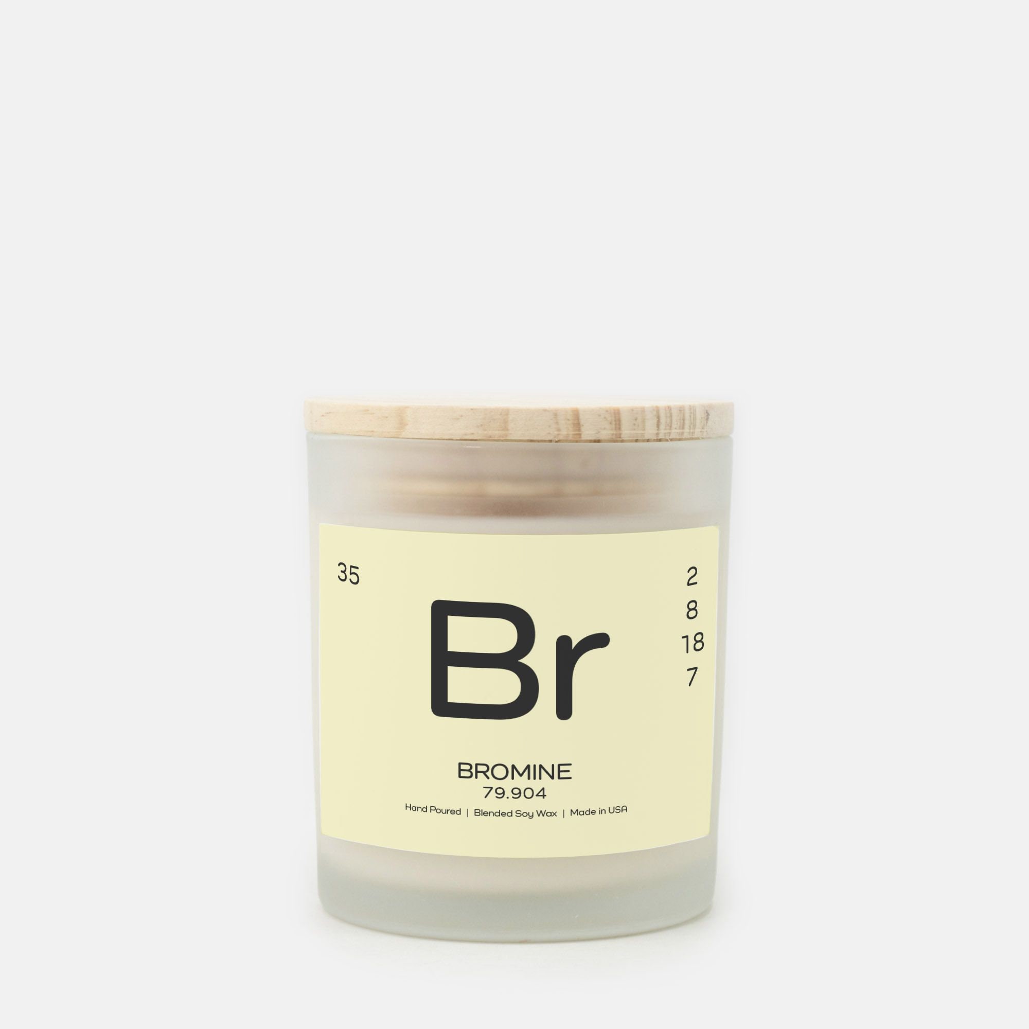 Bromine Element Candle – Hand-poured Coconut Soy, Wood Wick - Etsy