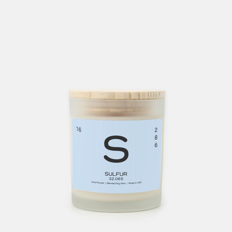 Sulfur Element Periodic Table of Candles Coconut Soy Candle Hand-poured ...