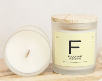 Iron Element Periodic Table of Candles Coconut Soy Candle Hand-poured, 50hr Burn Periodic Table ...