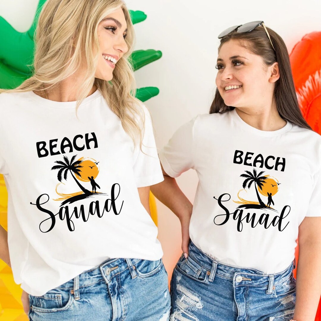 Beach Squad, Vacation Shirts, Cute Beach T-shirts, Family Weekend Tees ...