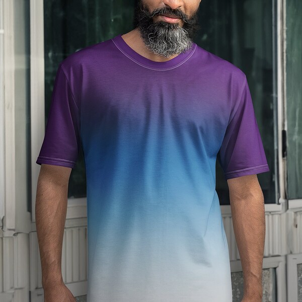 Blue Ombre Shirt - Etsy