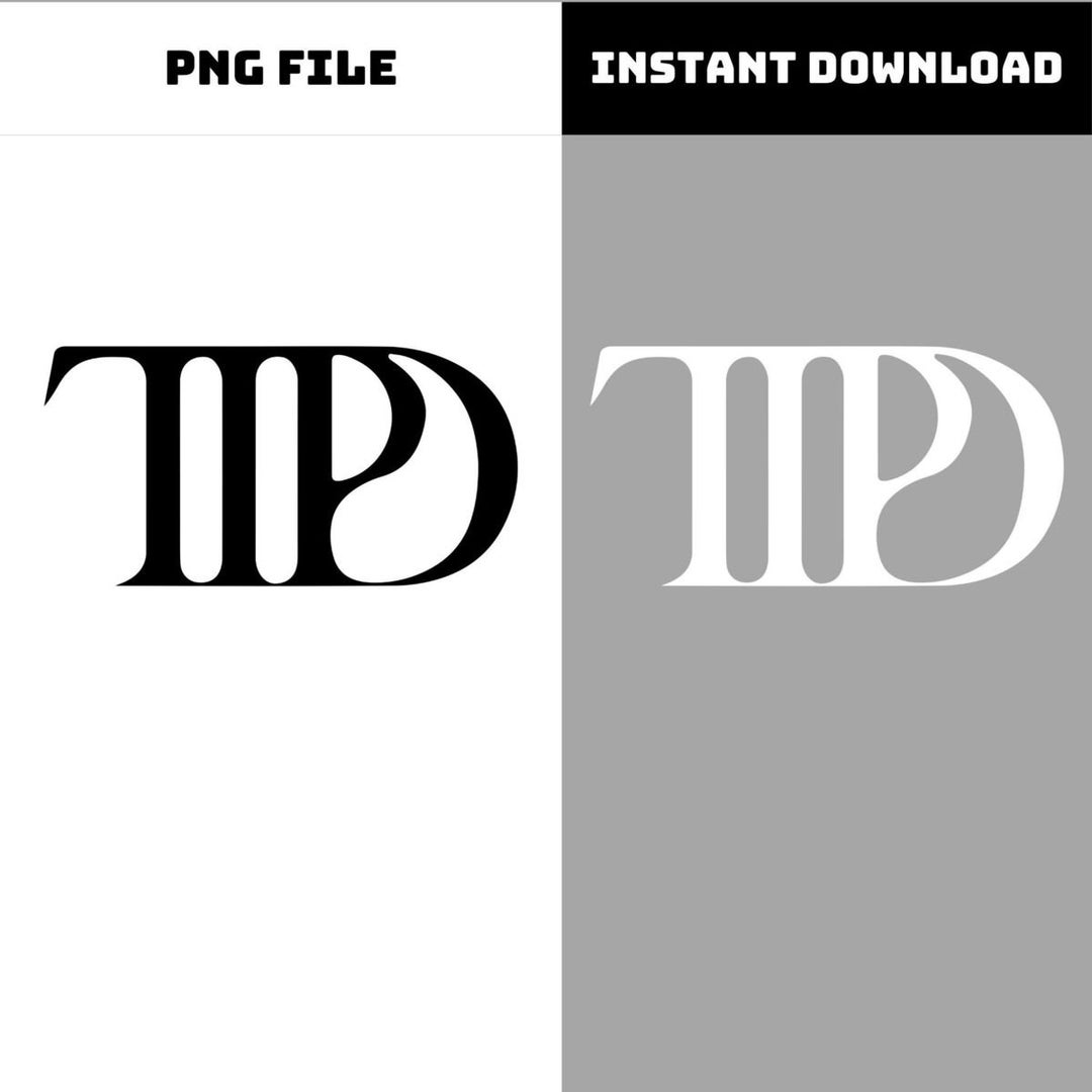 TTPD Tortured Poets Department PNG Logo File Instant Download, Blaac ...