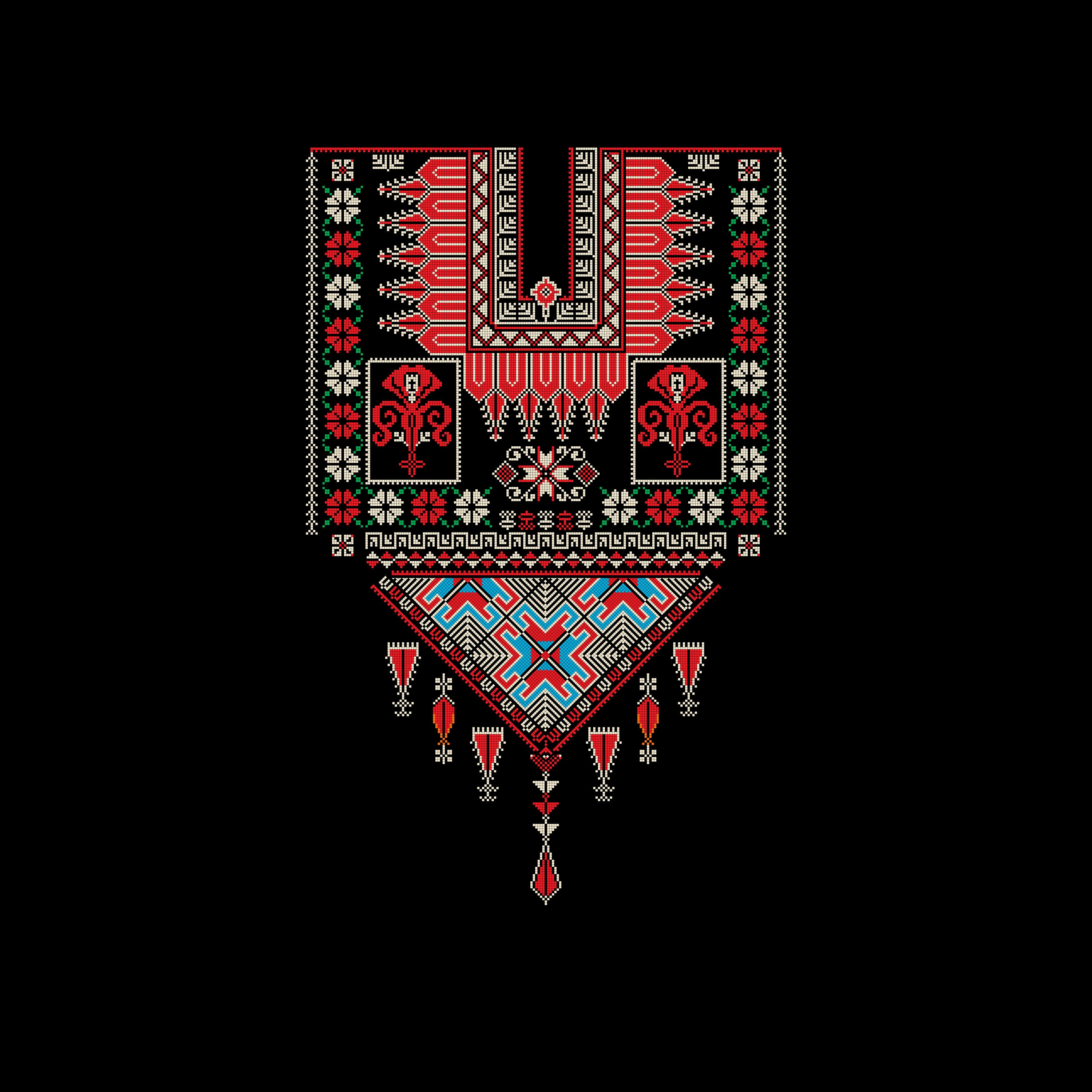 Beautiful Palestinian Tatreez Design | SVG Png Pdf Tatreez Design ...