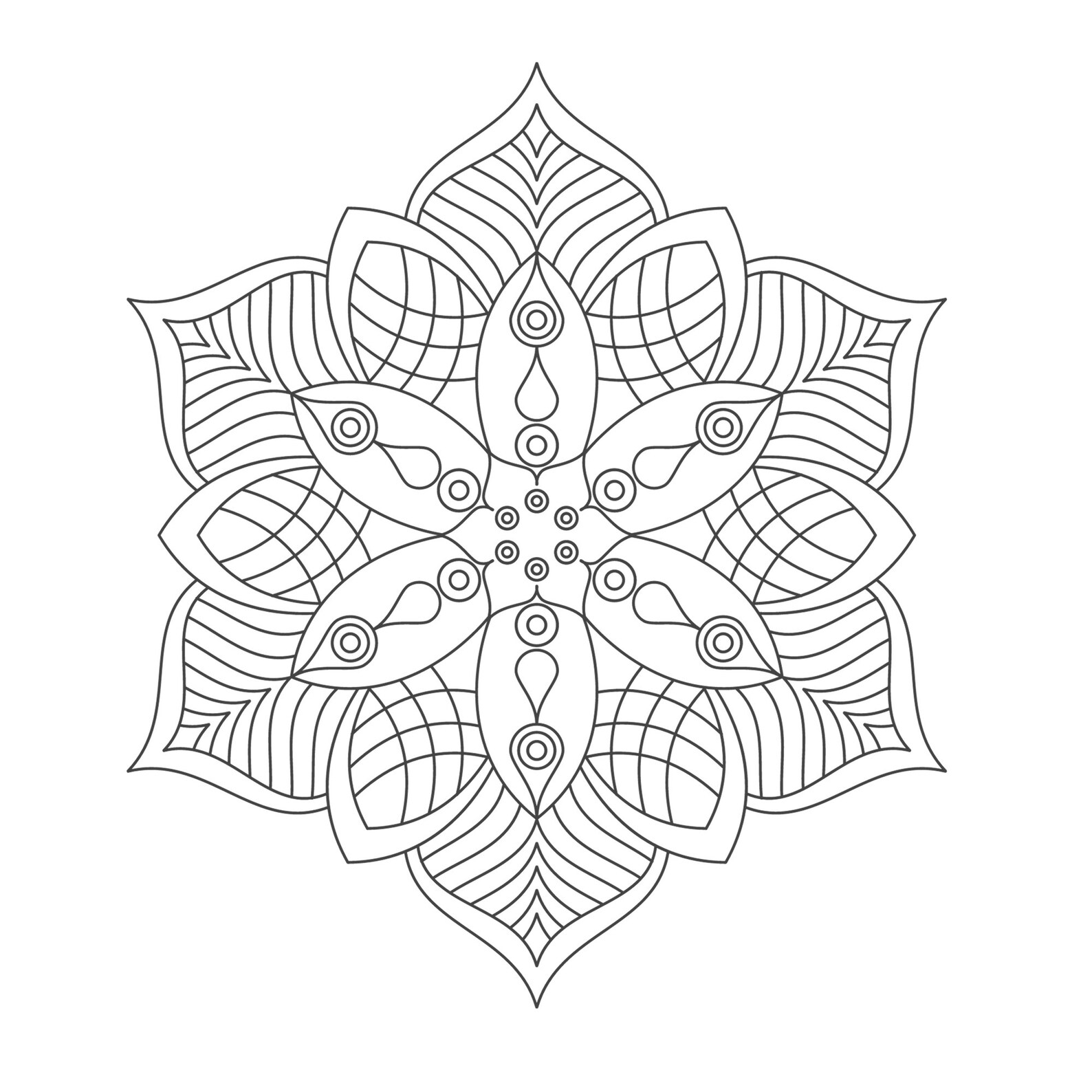 Floral Mandela Coloring Pages - Starter Bundle Version 1 - Etsy