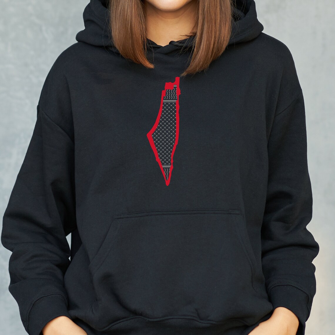 Keffiyeh in Shape of Palestine Map Outline Png Digital File 2, Kufiya ...