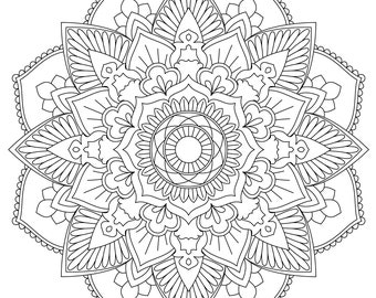 Floral Mandela Coloring Pages Starter Bundle Version 3 - Etsy