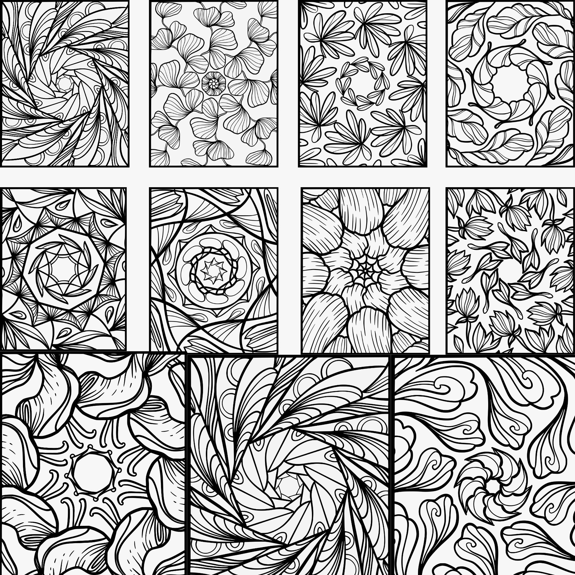 Minimalist Scenery Coloring Pages for Adults Printable Coloring Book ...