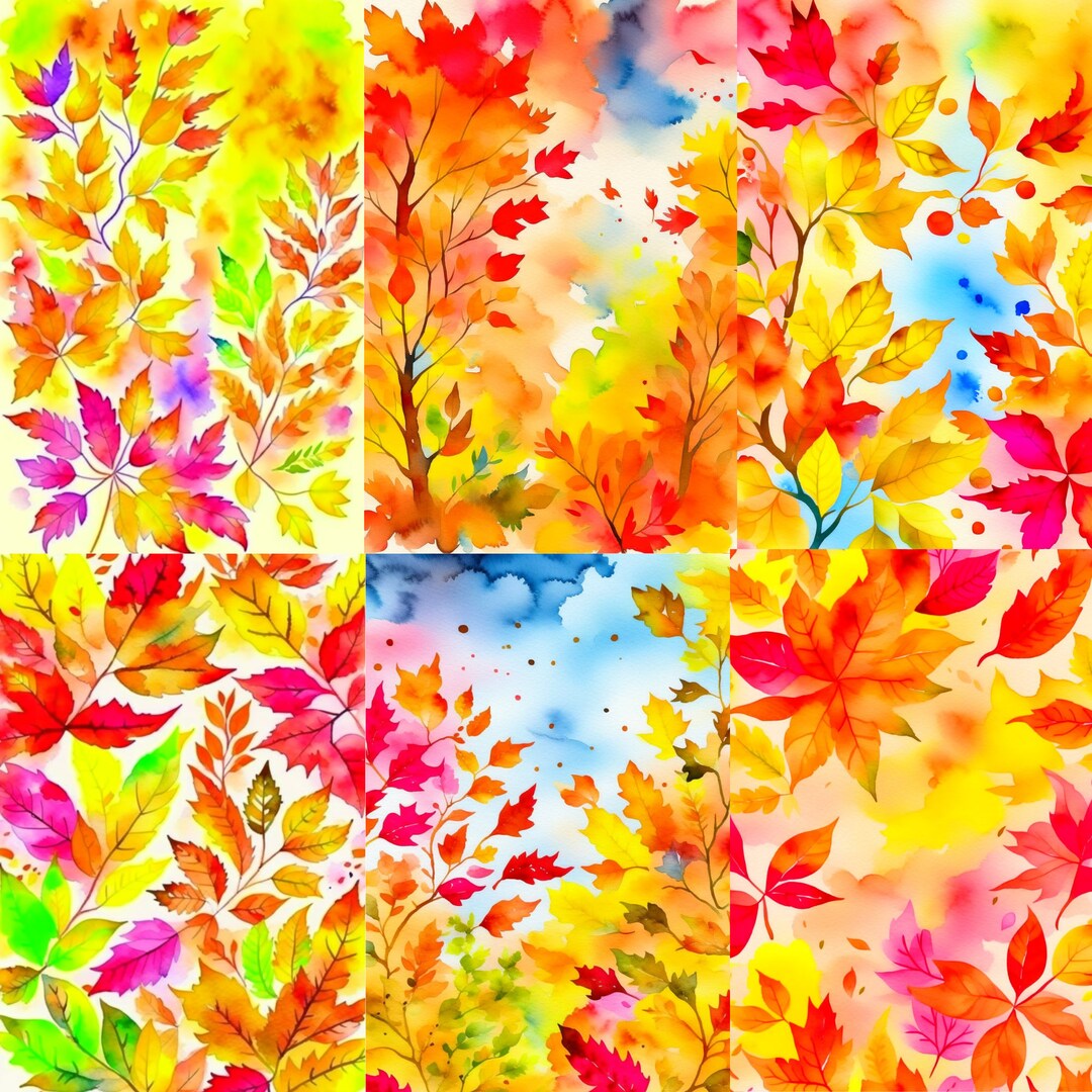 Watercolor Autumn Clipart, Watercolor Autumn Illustration, Autumn ...