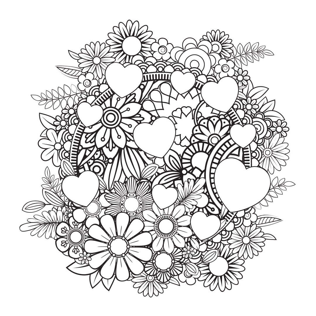 100 PAGES Adult Coloring Pages - Etsy