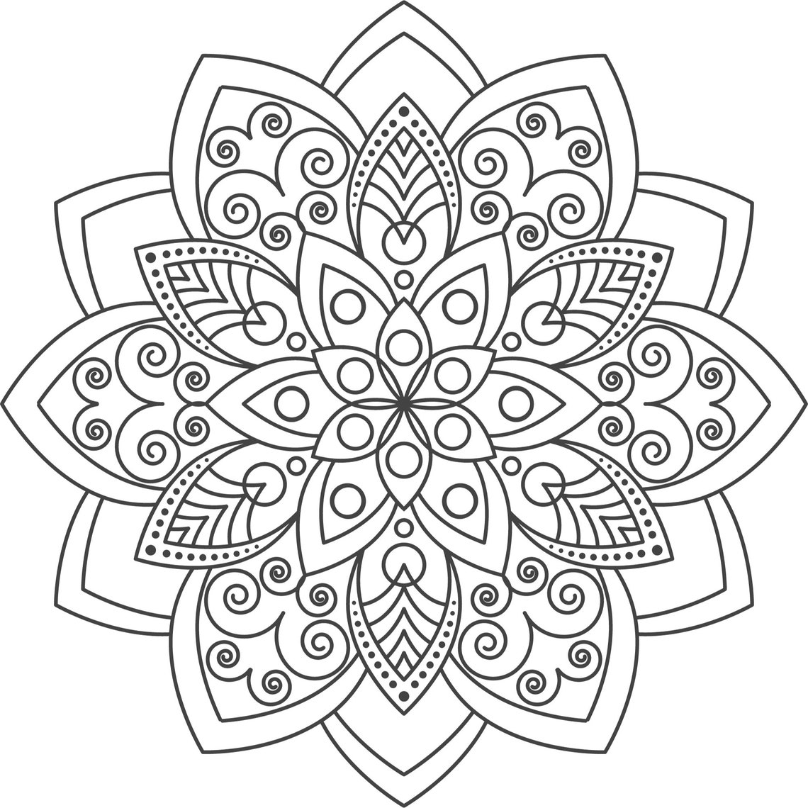 Floral Mandela Coloring Pages Starter Bundle Version 1 - Etsy