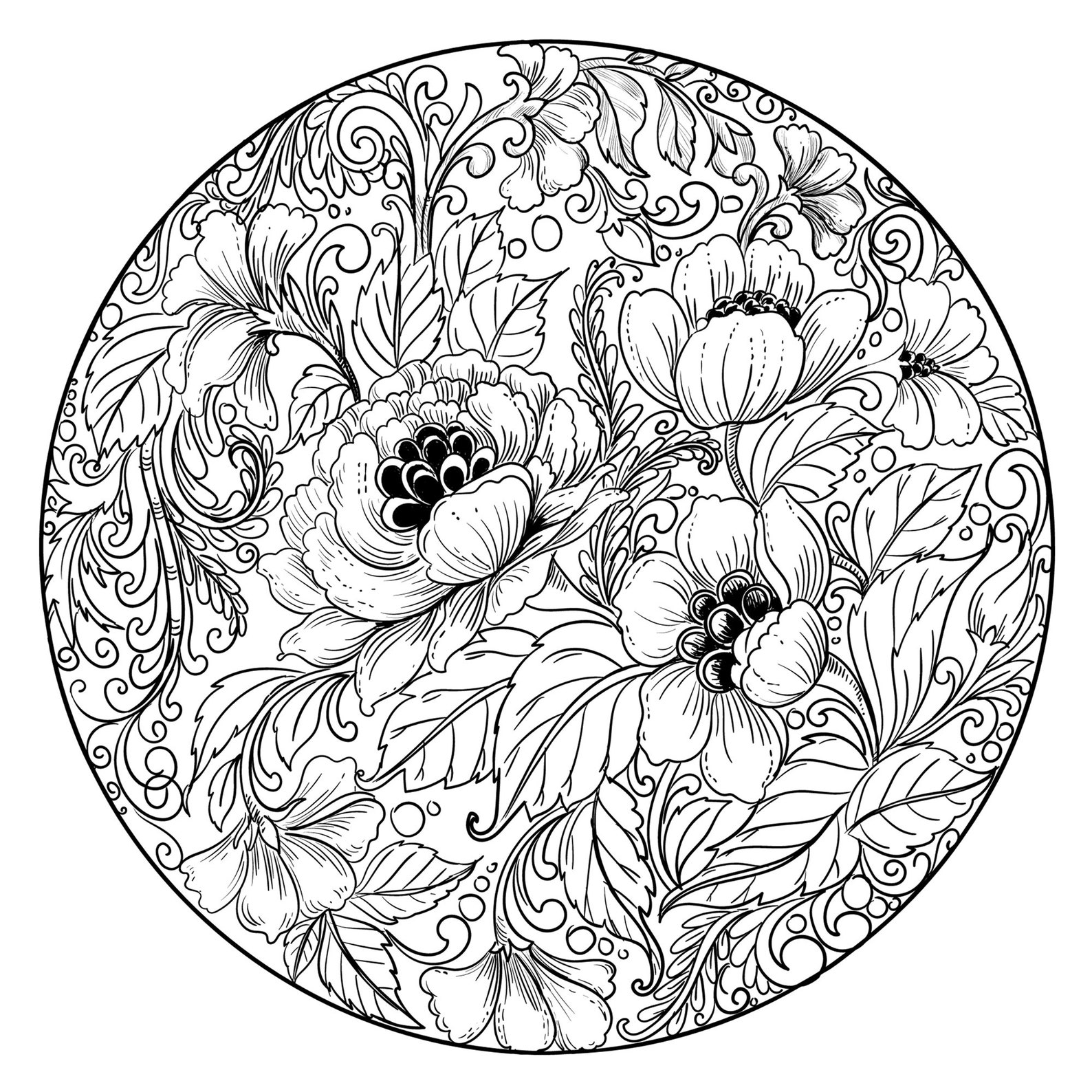 Floral Mandela Coloring Pages Starter Bundle Version 3 - Etsy