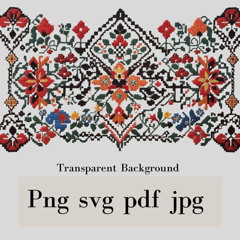 Beautiful Palestinian Tatreez Design SVG Png Pdf Tatreez Design ...