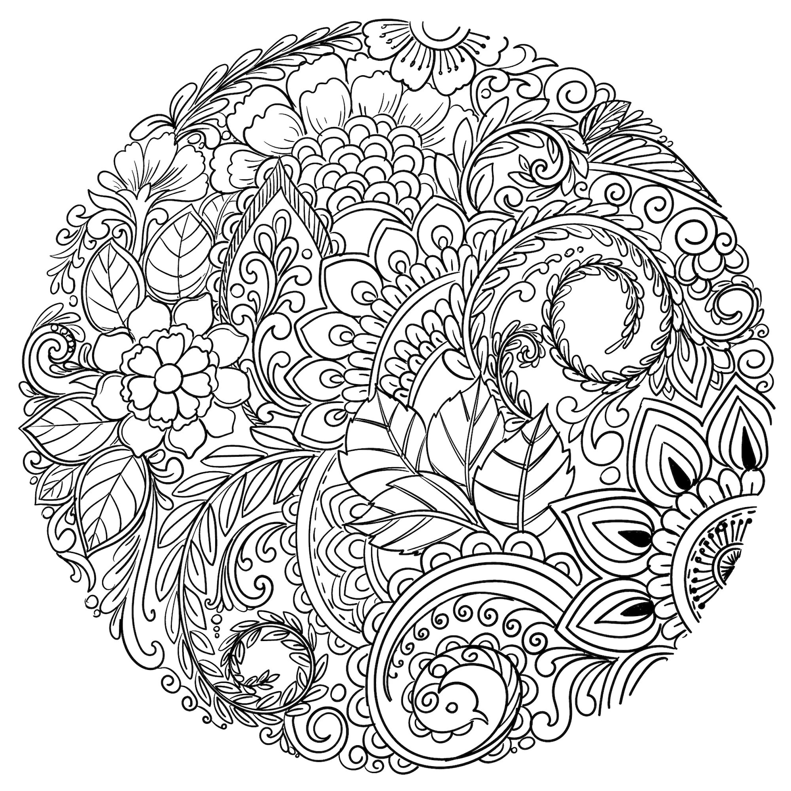 Floral Mandela Coloring Pages Starter Bundle Version 3 - Etsy