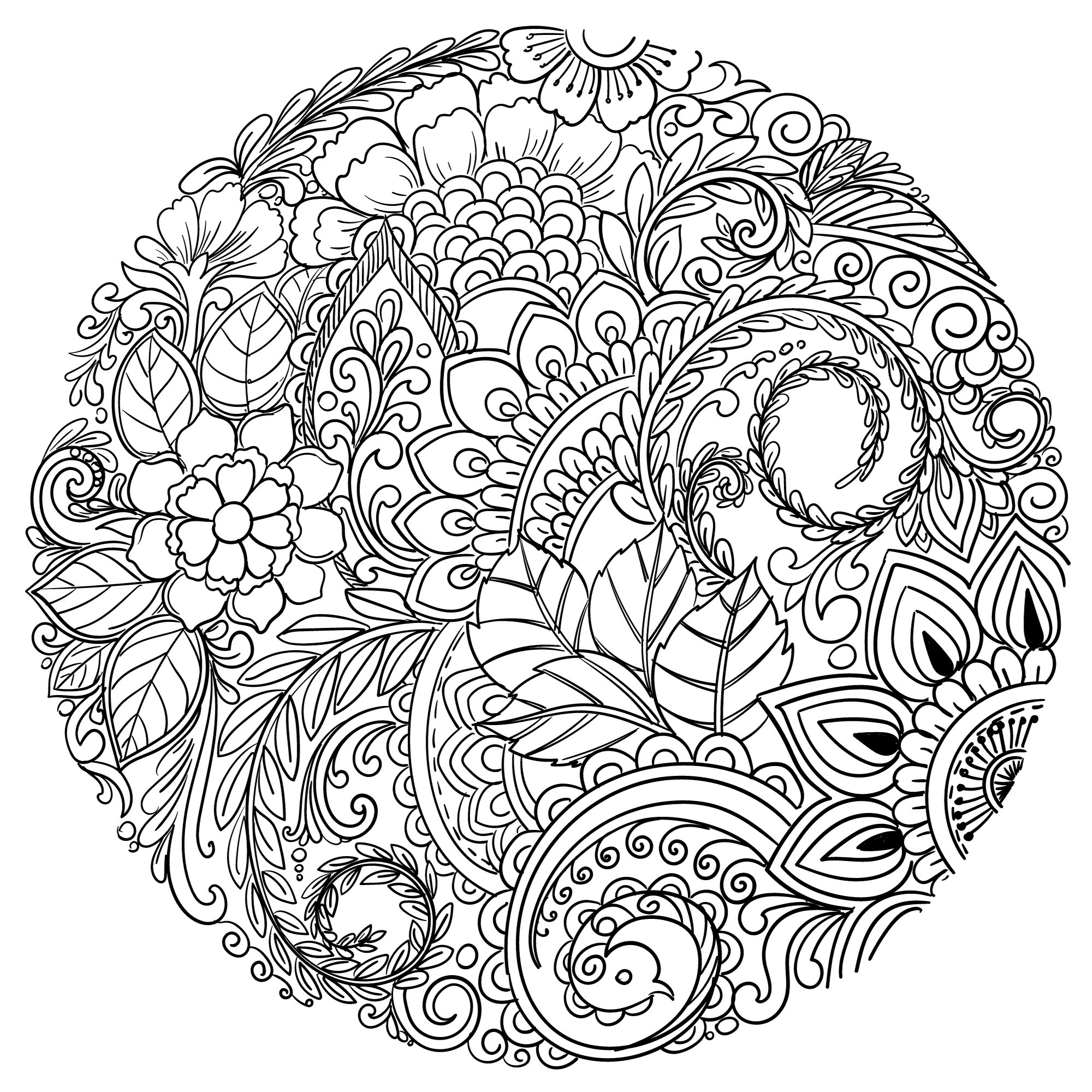 Floral Mandela Coloring Pages Starter Bundle Version 3 - Etsy