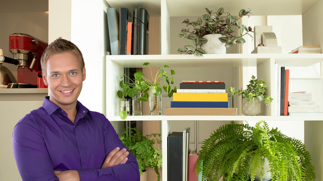 Modern Shelving Office Zoom Background | Virtual Background Streaming ...