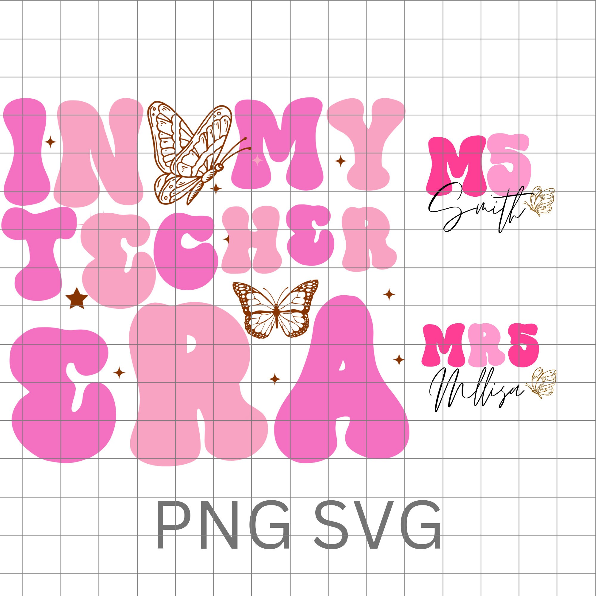 Personelized Teacher Era Svg in My Custom Era Svg Teacher - Etsy