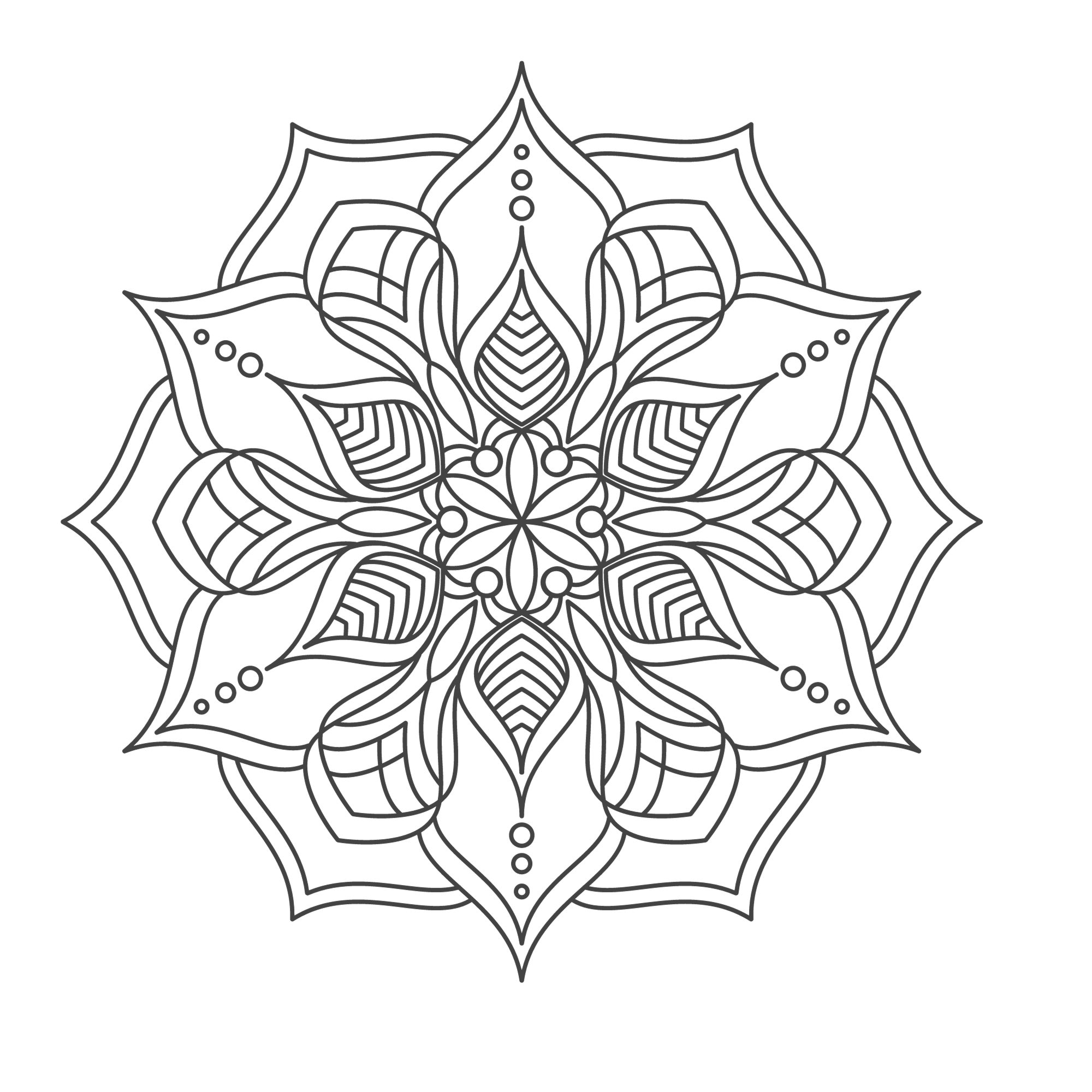 Floral Mandela Coloring Pages - Starter Bundle Version 1 - Etsy