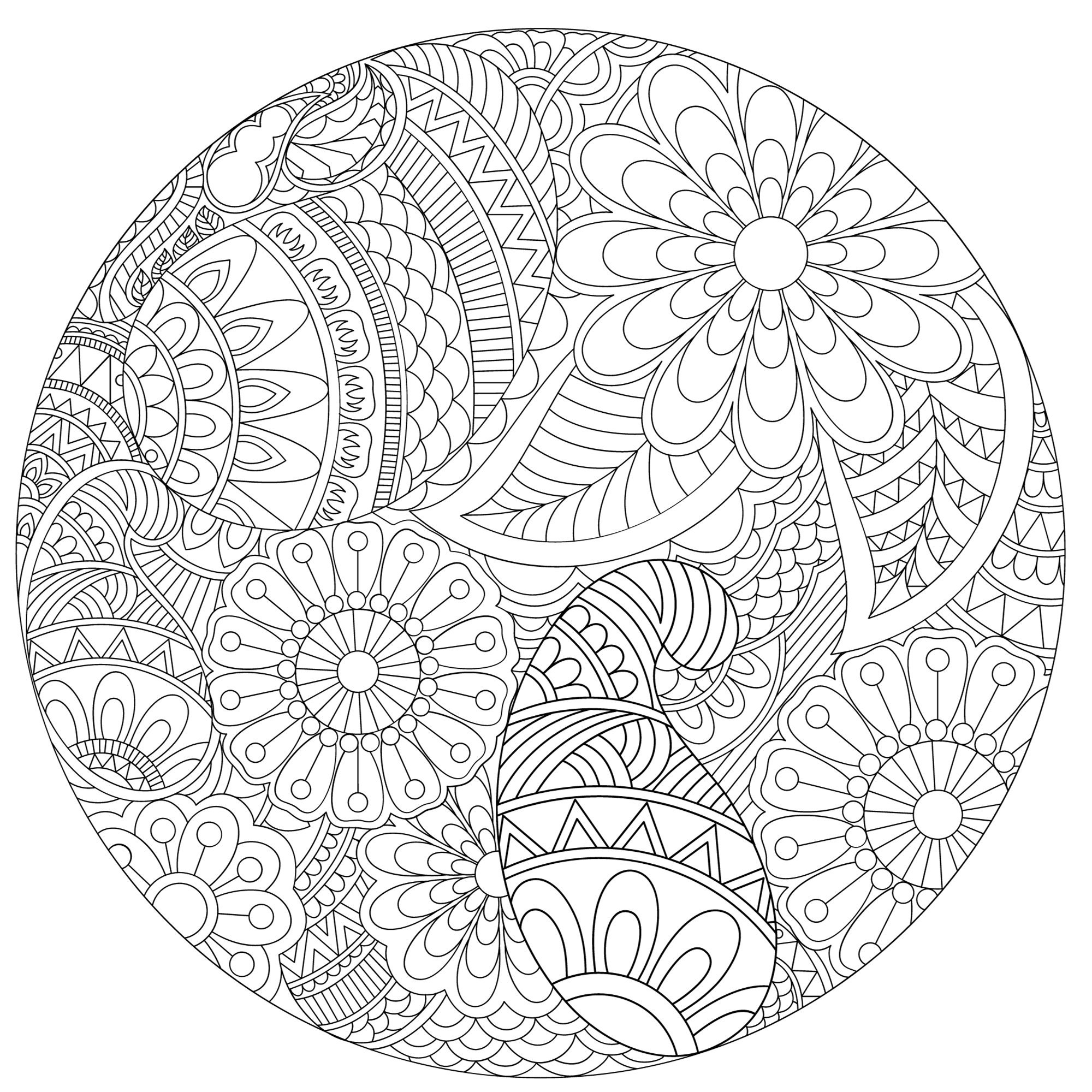 Floral Mandela Coloring Pages - Starter Bundle Version 3 - Etsy