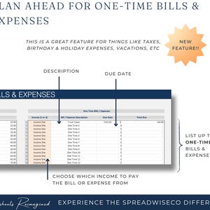 Premium Bill Pay Schedule Spreadsheet Excel, Budget Planner, Bill ...