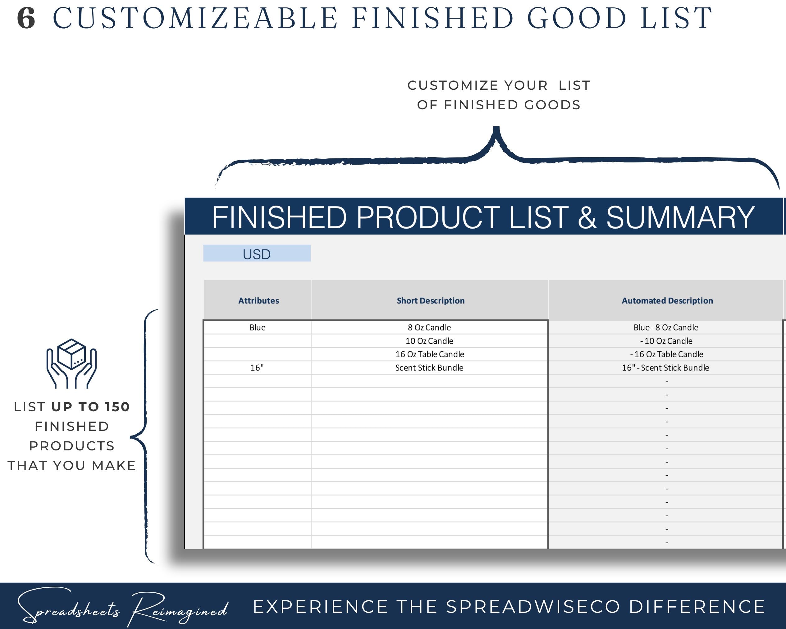 Etsy Handmade Inventory Tracker Spreadsheet Excel, Inventory Dashboard ...