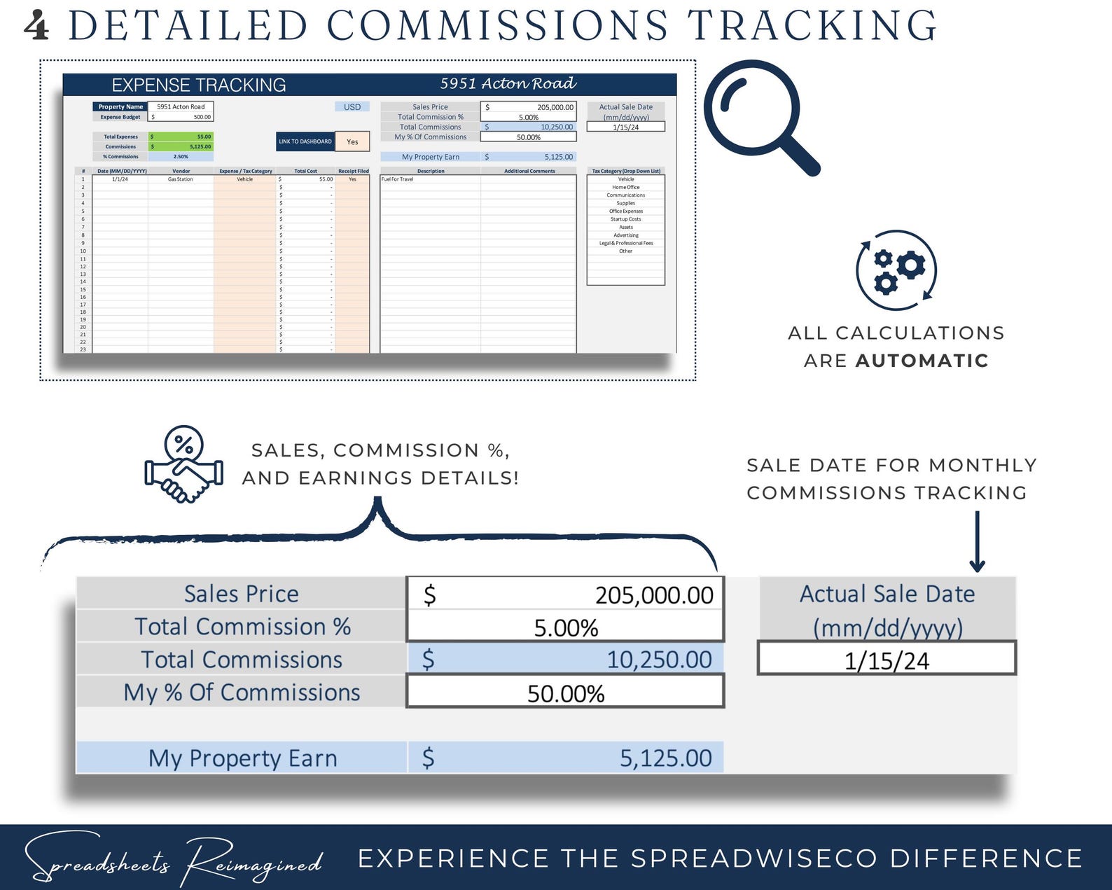 Realtor Expense Tracker Spreadsheet Excel, Income & Expense Tracker ...