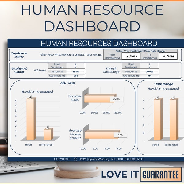 Excel Human Resources Template - Etsy
