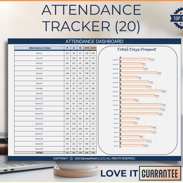Grade and Attendance Tracker - Etsy