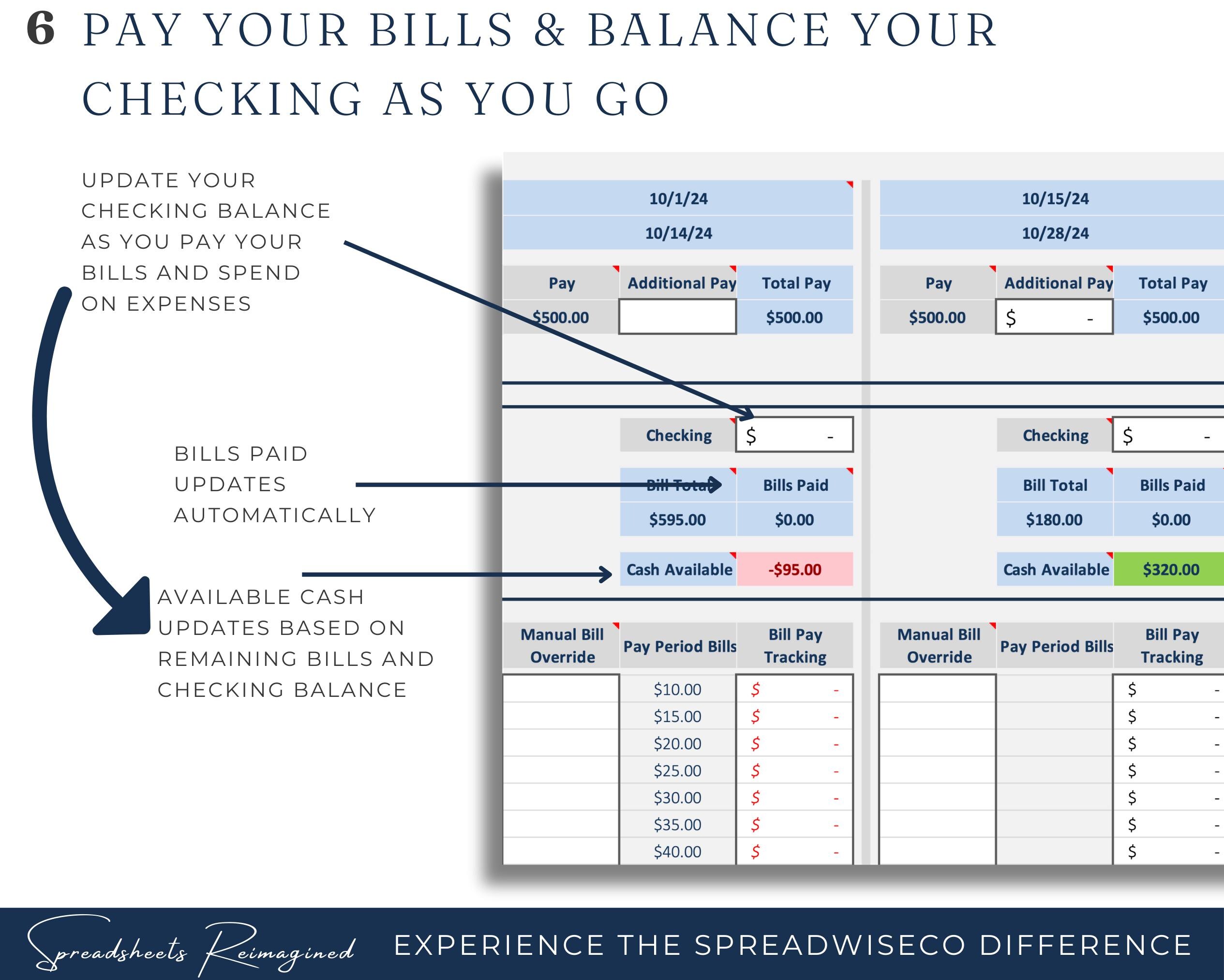 Bill & Expense Tracker, Excel Spreadsheet, Finance Budget Tracker, Bill ...