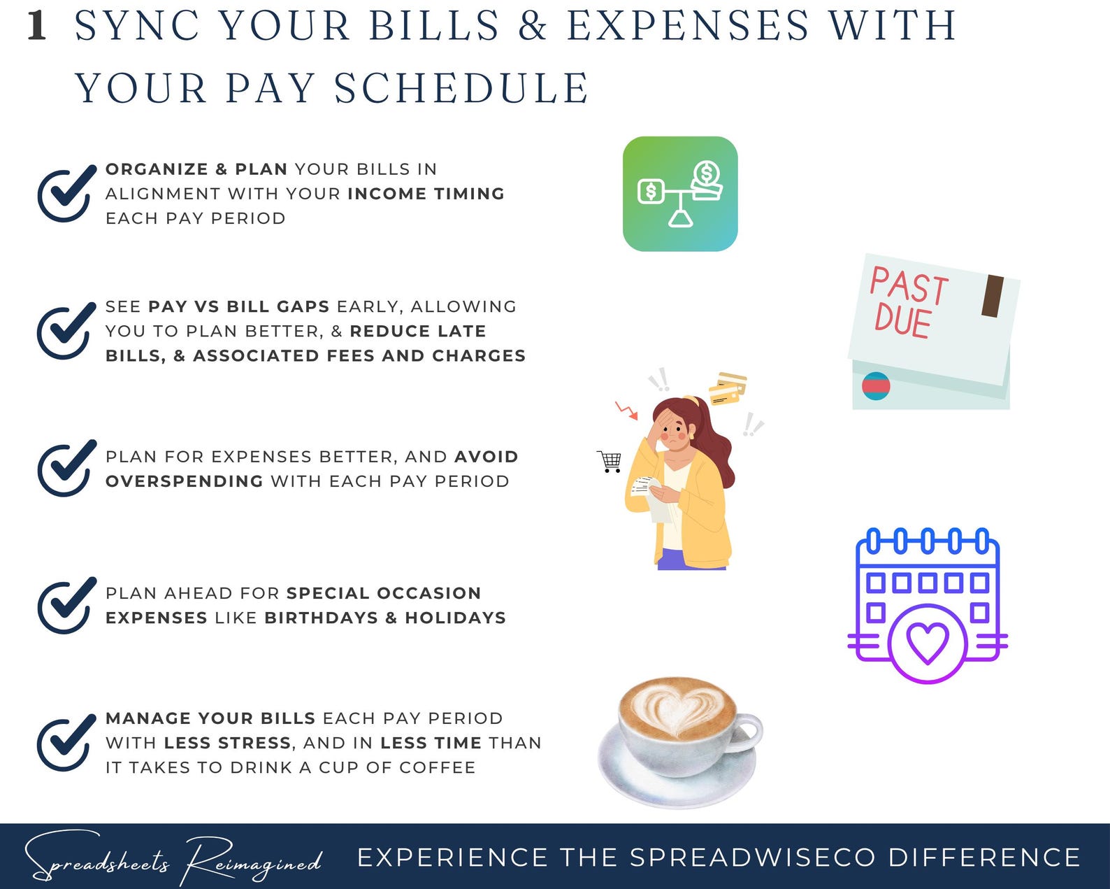 Premium Bill Pay Schedule Spreadsheet Excel, Budget Planner, Bill ...