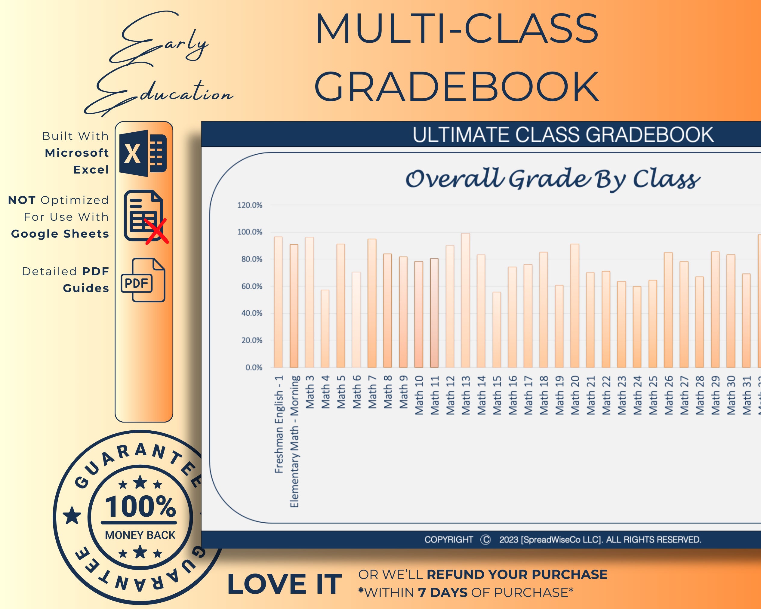 Teacher Gradebook Spreadsheet Excel, Grade and Assignment Tracker ...