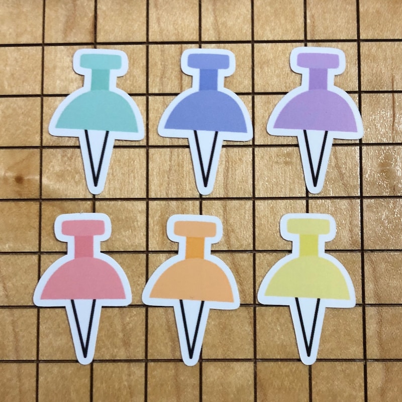 Thumb Tack Stickers - Etsy