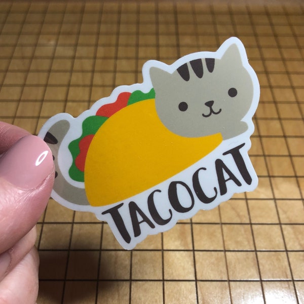 Taco Cat Stickers - Etsy